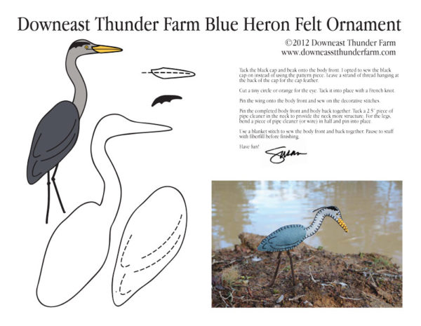 Great Blue Heron Ornament | Downeast Thunder Farm