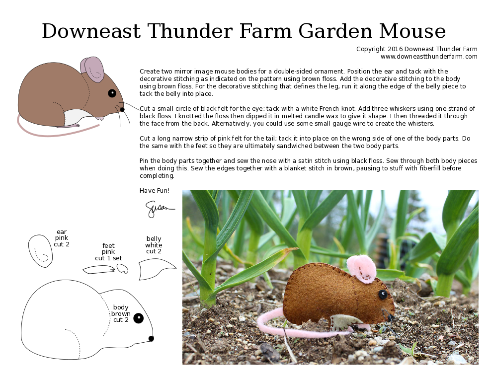 The Gentle Garden Mouse | Downeast Thunder Farm