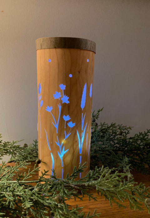 Wood Veneer Column Lights | Downeast Thunder Farm