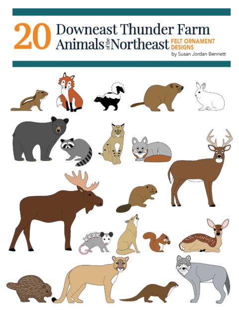 Downeast Thunder Farm Animals of the Northeast Felt Ornament Designs ...
